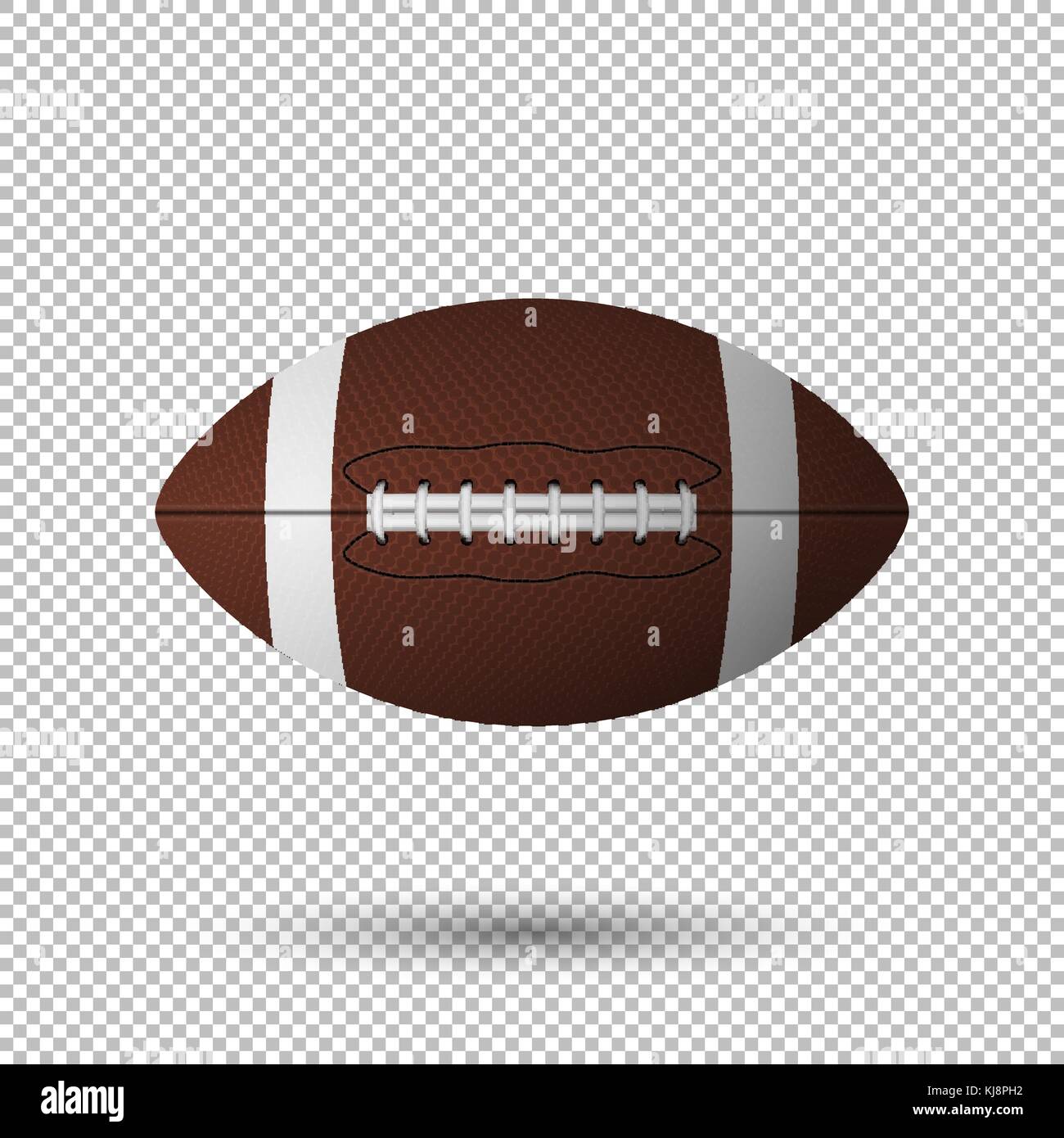 Vector realistic flying football closeup isolated on transparent ...