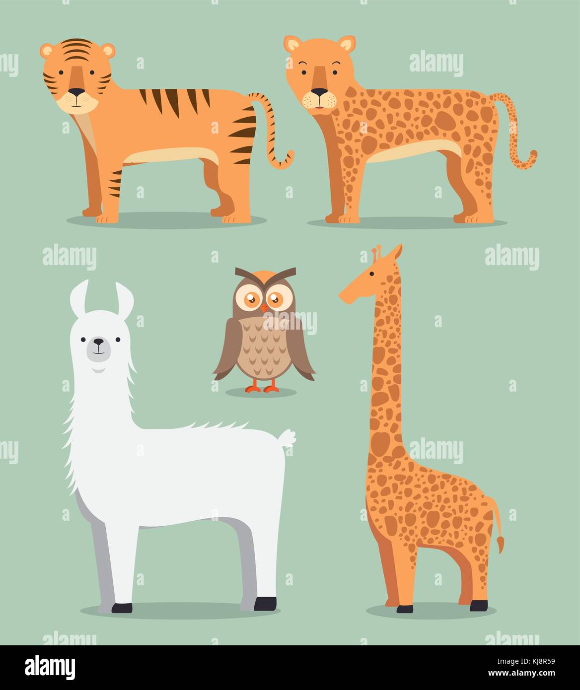 wild animal cartoon Stock Vector Image & Art - Alamy