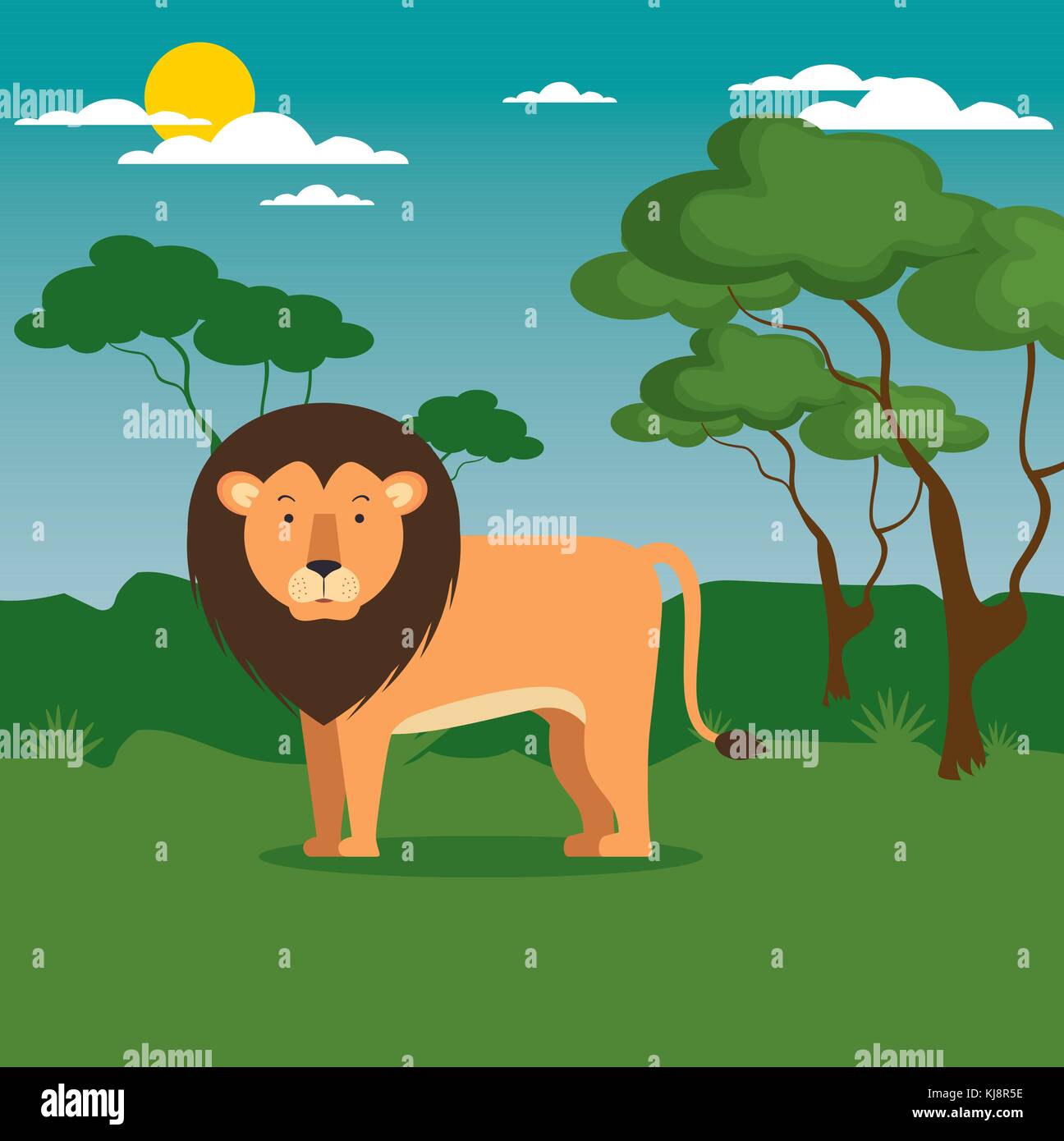 wild animal cartoon Stock Vector Image & Art - Alamy