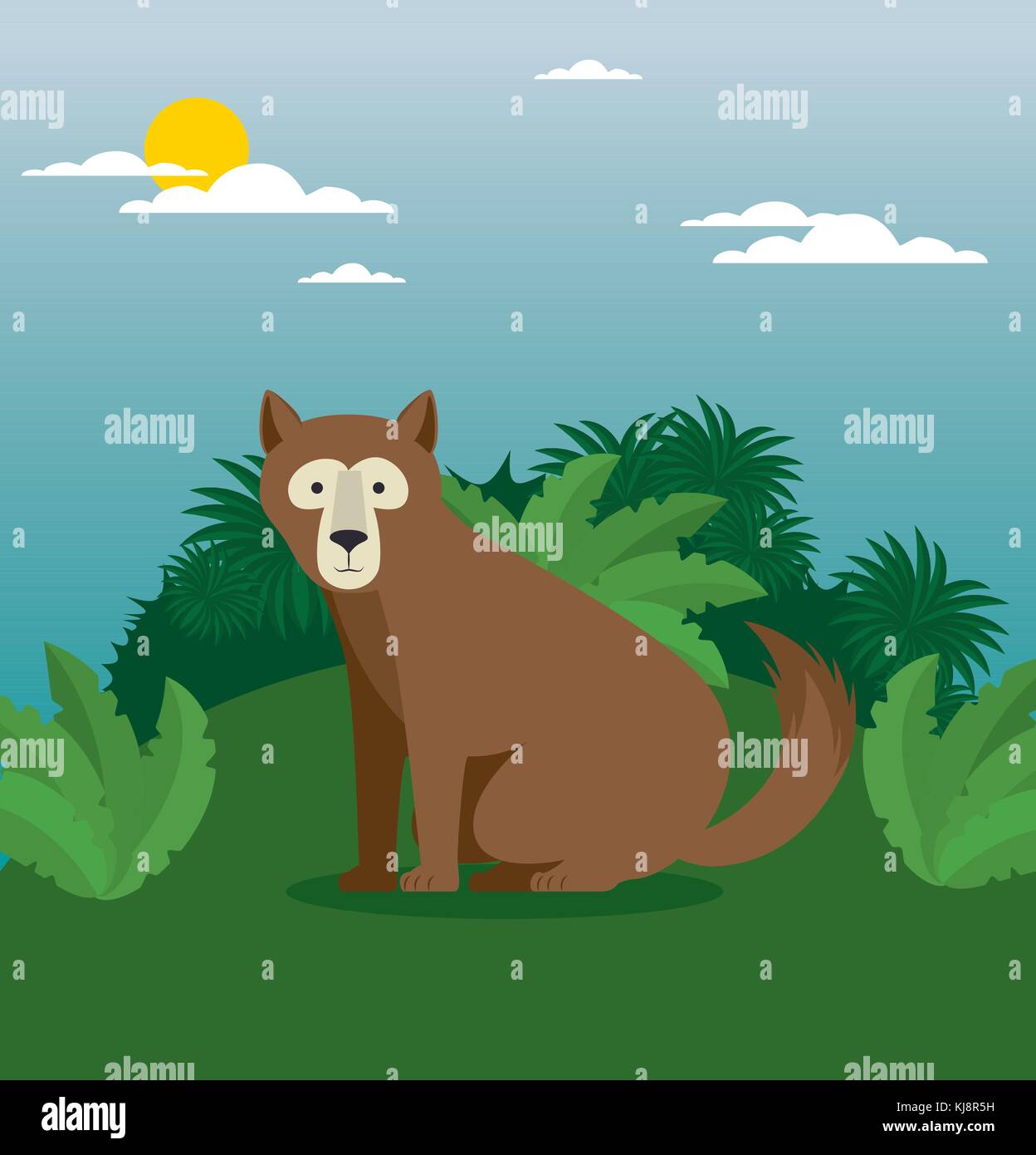 wild animal cartoon Stock Vector Image & Art - Alamy