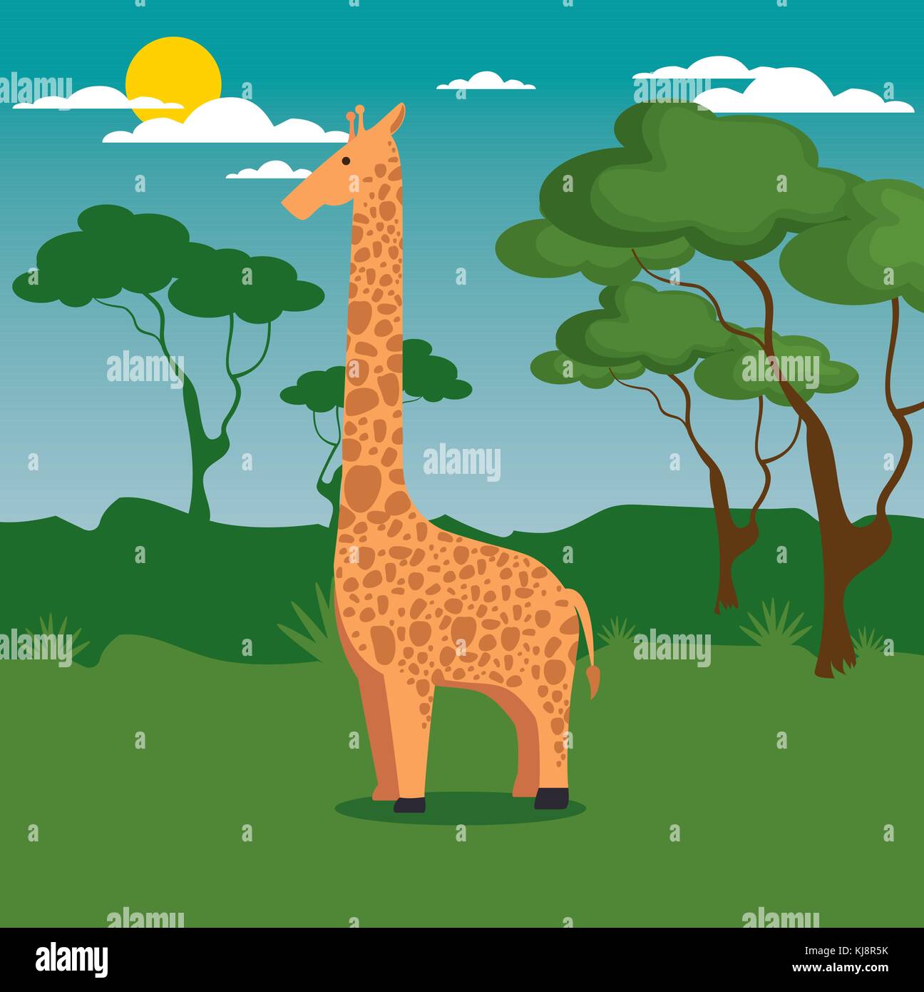 Wild africa masai mara Stock Vector Images - Alamy