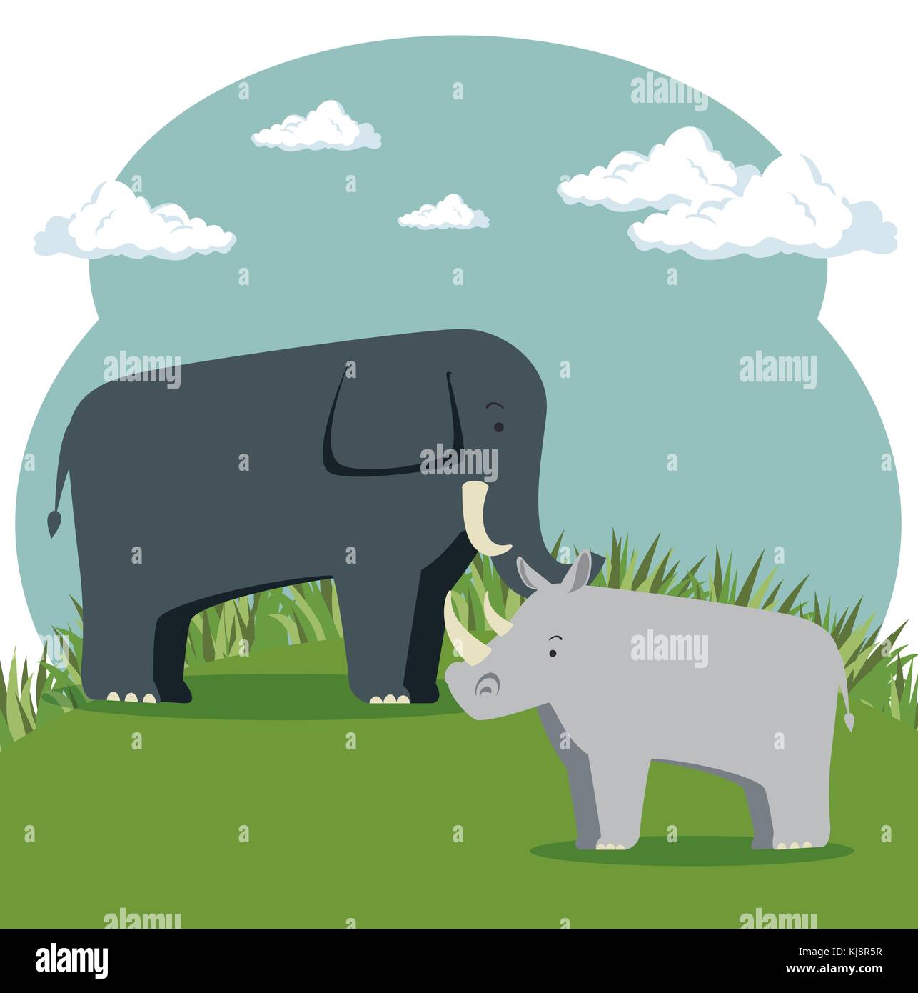 wild animal cartoon Stock Vector Image & Art - Alamy