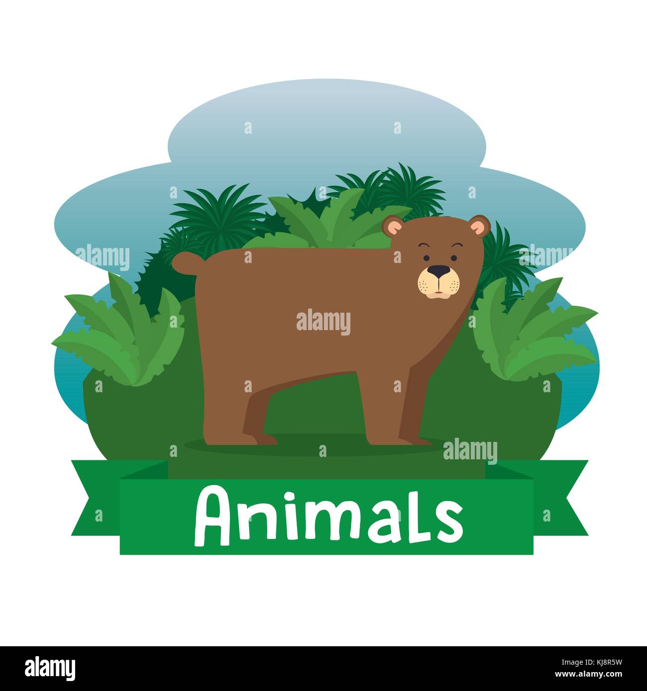 wild animal cartoon Stock Vector Image & Art - Alamy