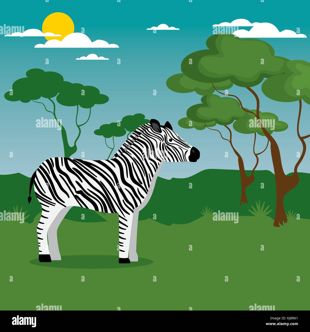 wild animal cartoon Stock Vector Image & Art - Alamy
