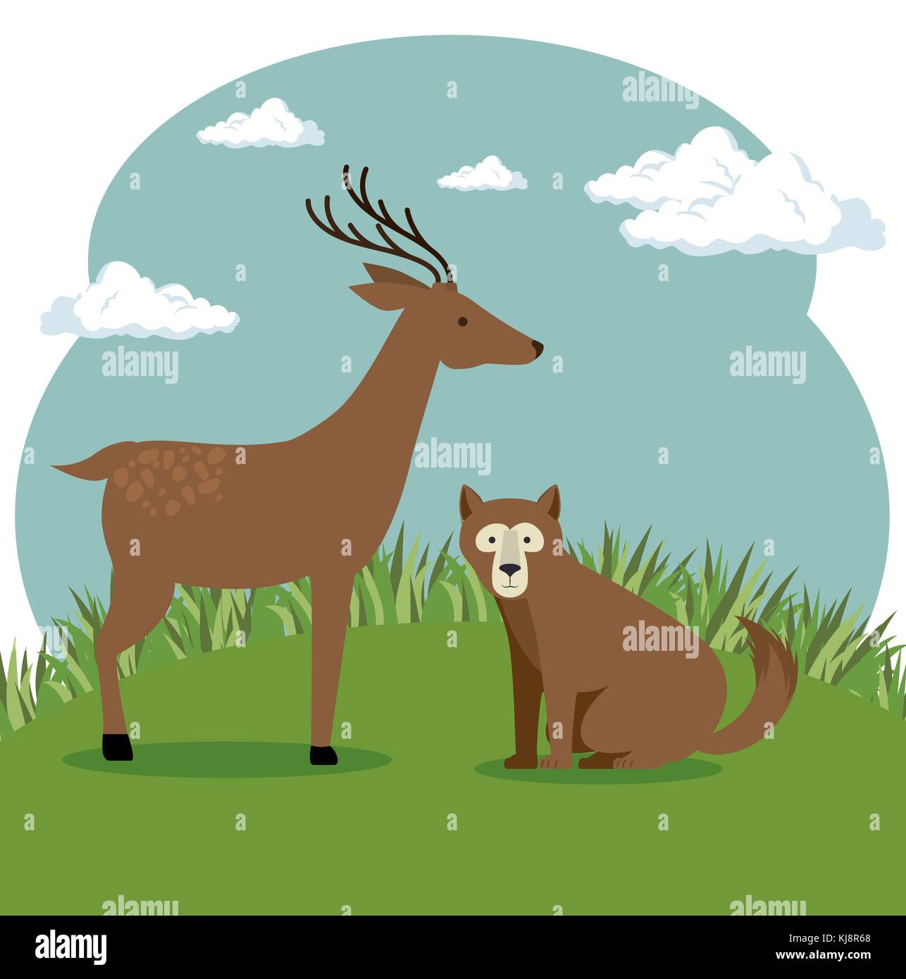 wild animal cartoon Stock Vector Image & Art - Alamy