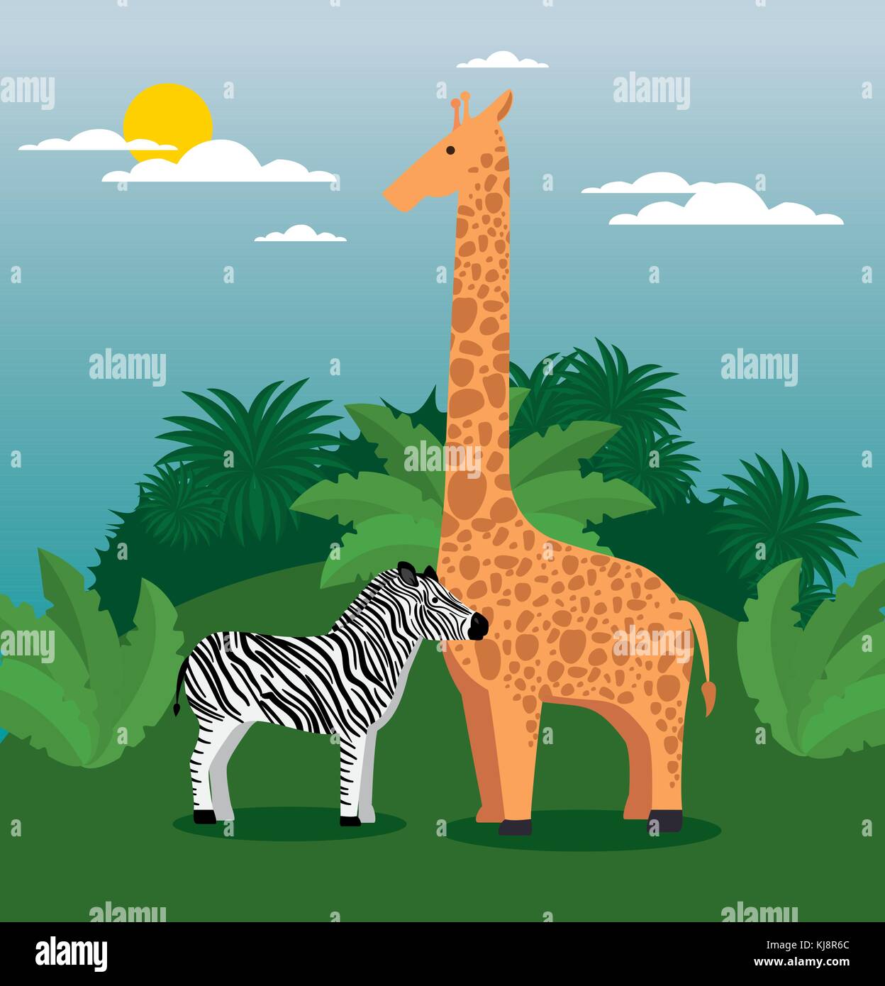 wild animal cartoon Stock Vector Image & Art - Alamy
