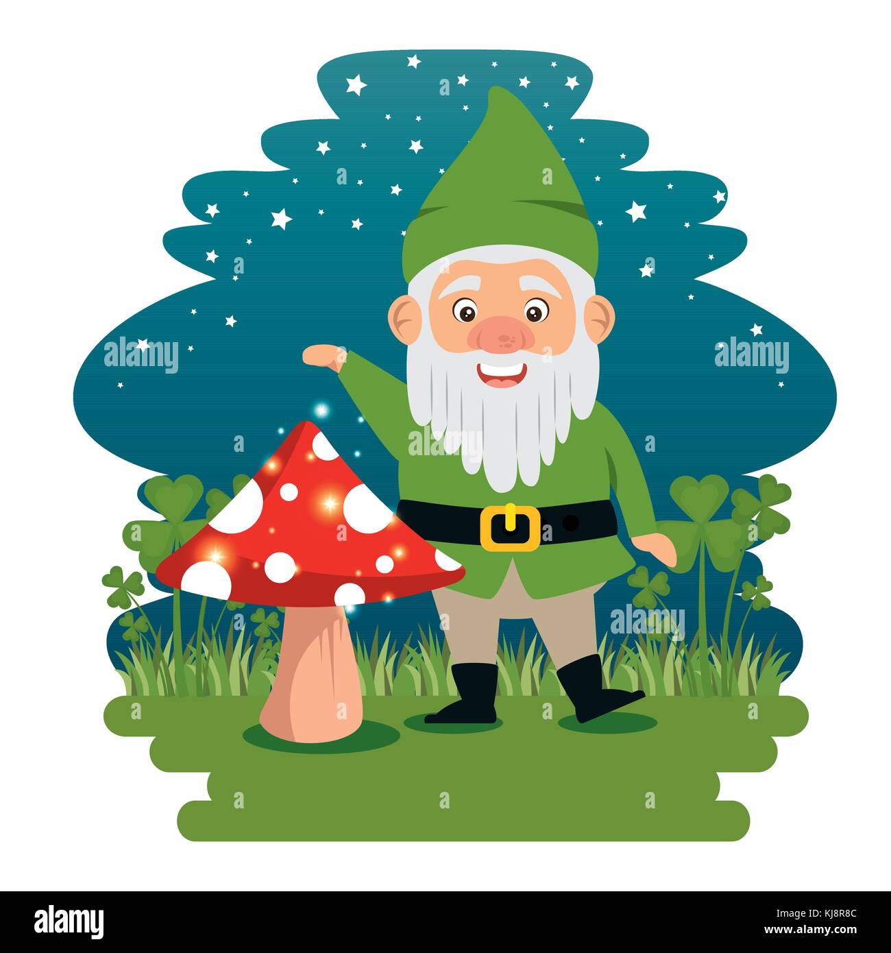 fantastic character dwarf cartoon Stock Vector Image & Art - Alamy