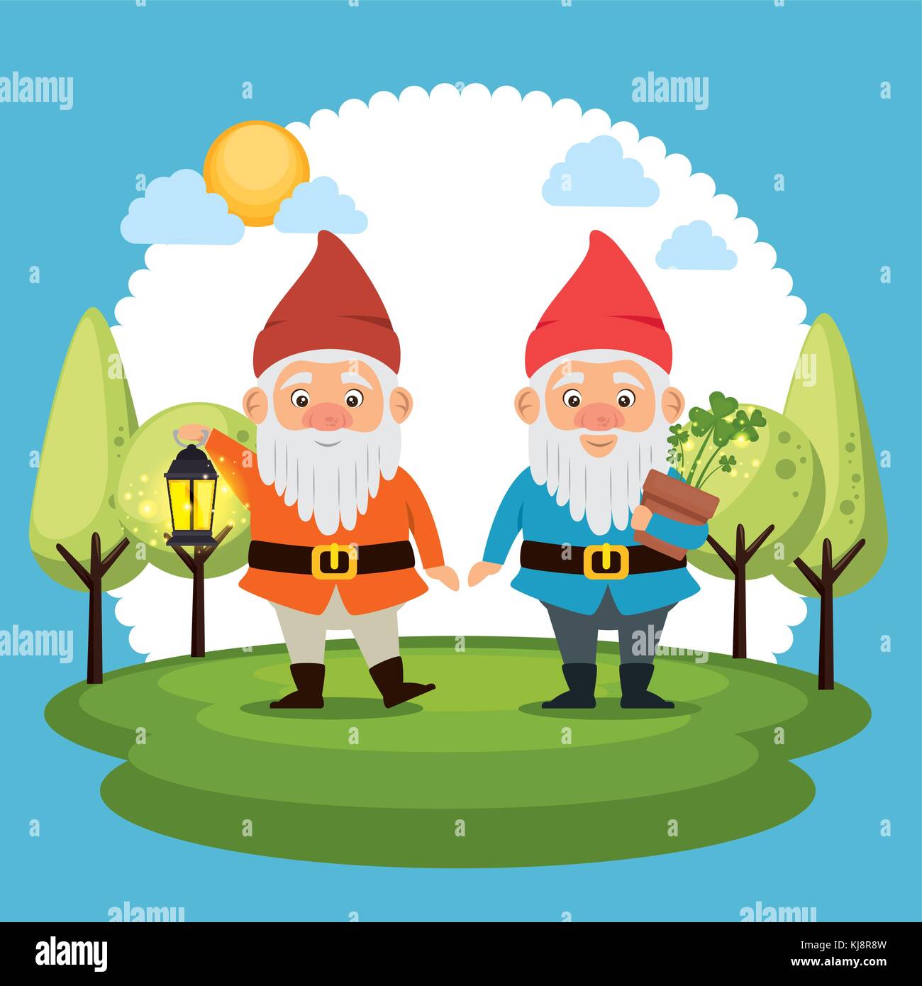 fantastic character dwarf cartoon Stock Vector Image & Art - Alamy