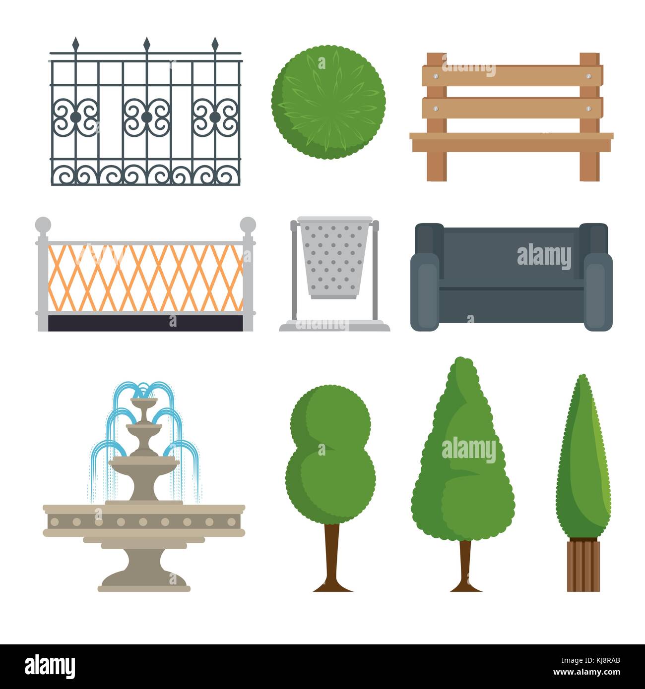 city and park elements set Stock Vector Image & Art - Alamy