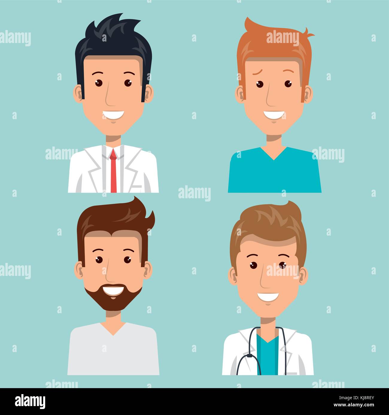 Male health professional over blue background vector illustration Stock ...