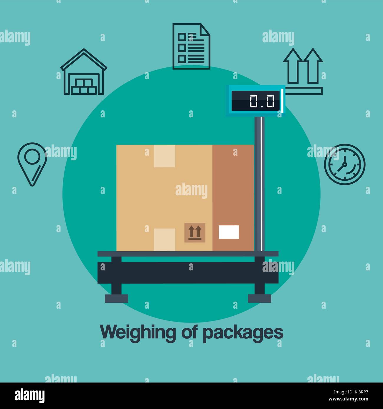Weighting process Stock Vector Images - Alamy