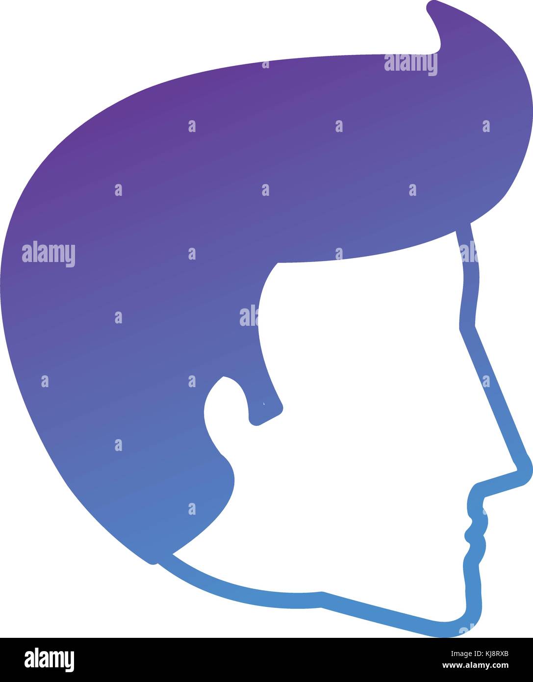 head profile man avatar character Stock Vector Image & Art - Alamy