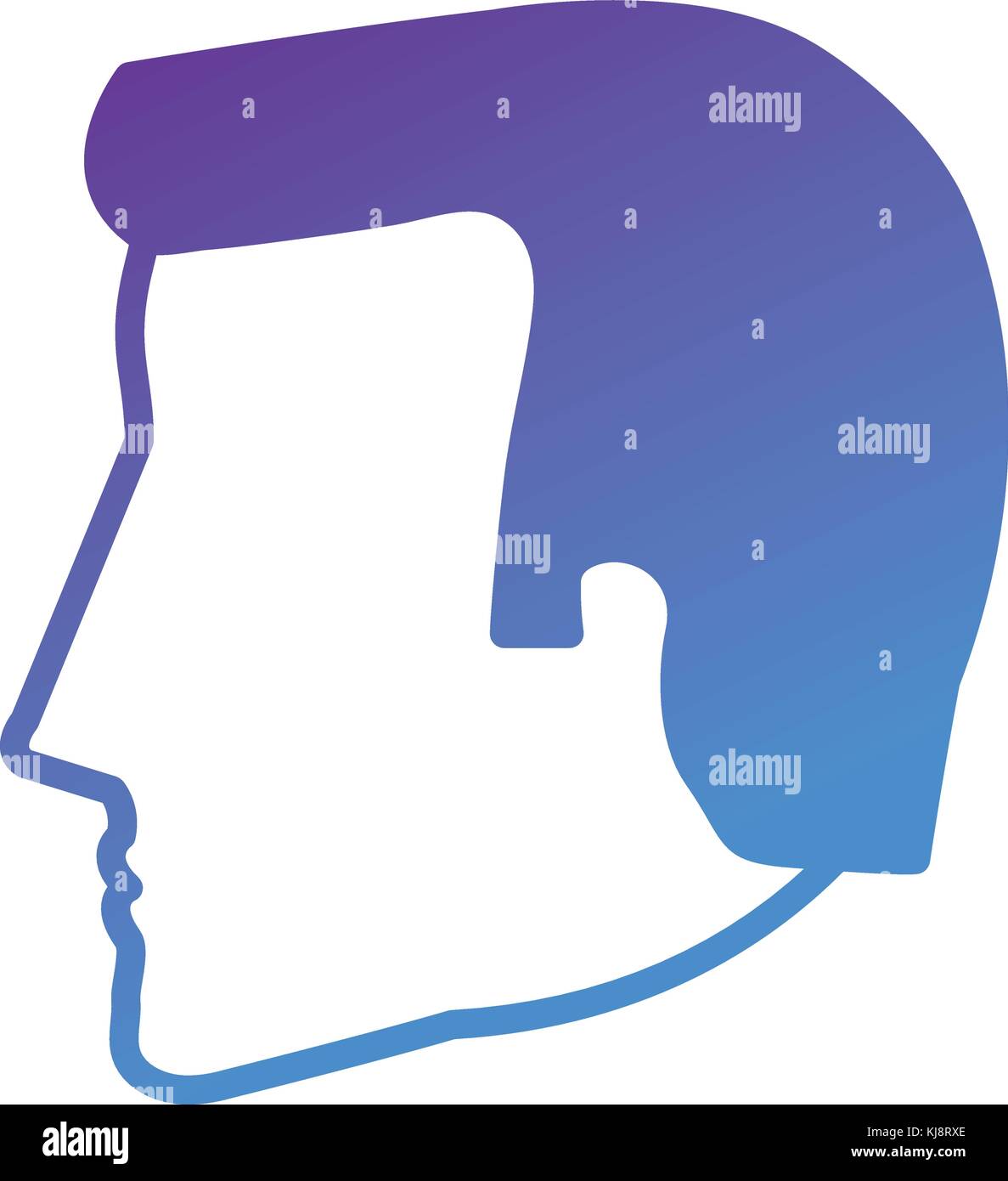 head profile man avatar character Stock Vector Image & Art - Alamy