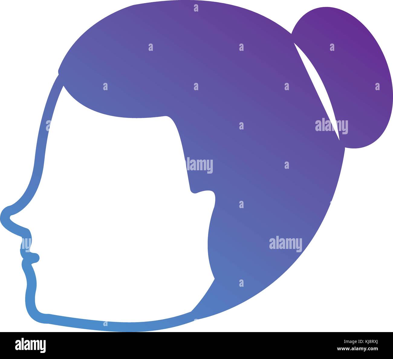 head profile woman avatar character Stock Vector Image & Art - Alamy