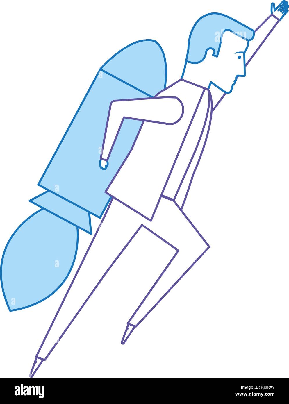 businessman with rocket avatar character Stock Vector Image & Art - Alamy