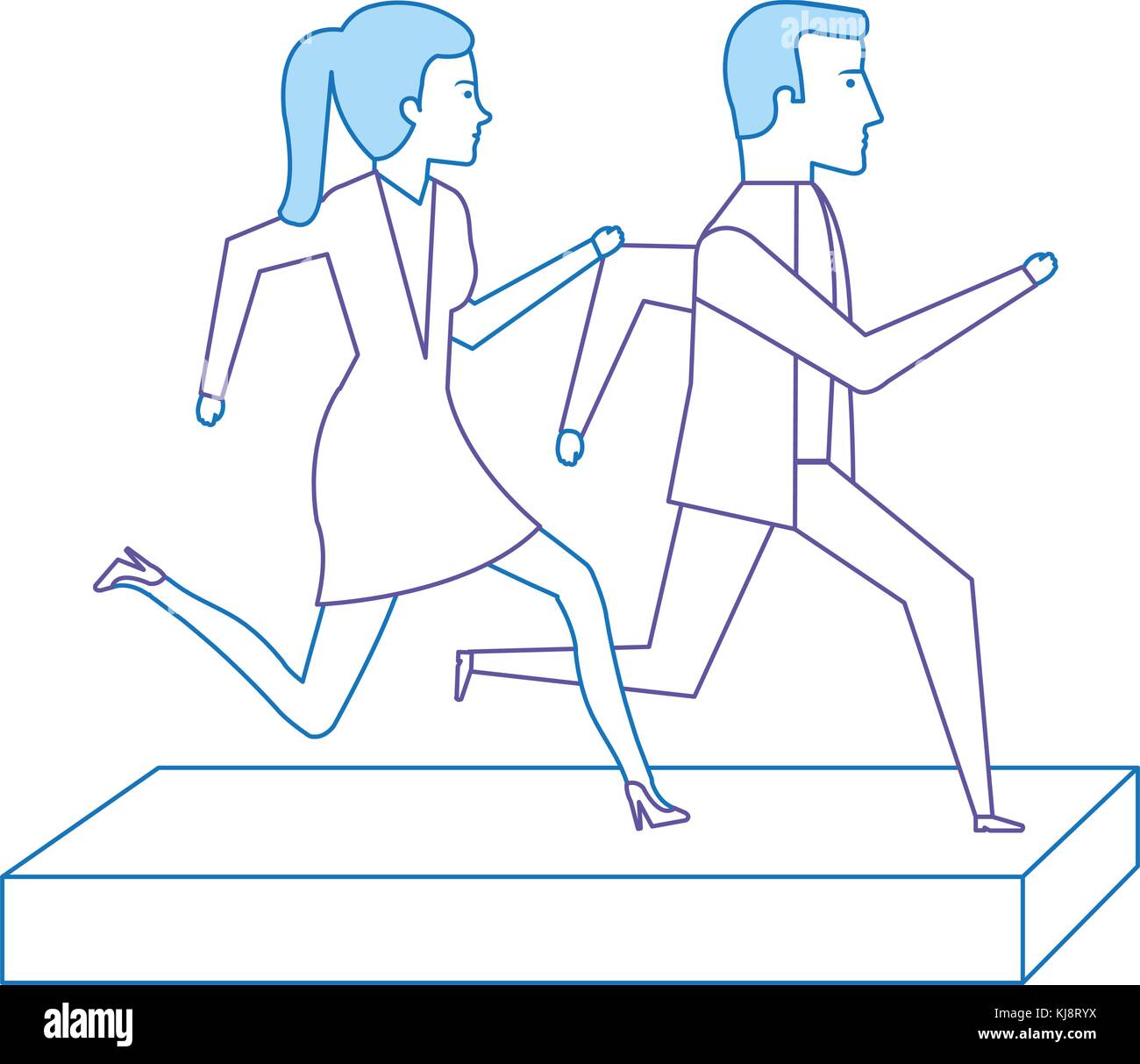 businesspeople running avatars characters Stock Vector Image & Art - Alamy