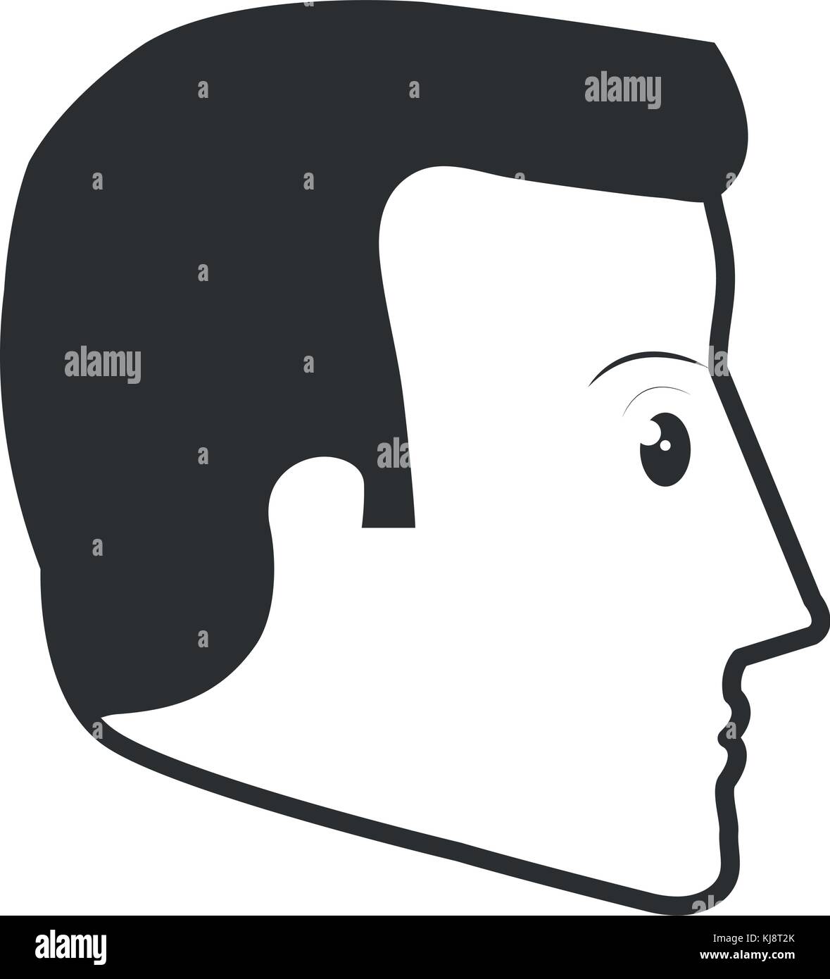head profile man avatar character Stock Vector Image & Art - Alamy