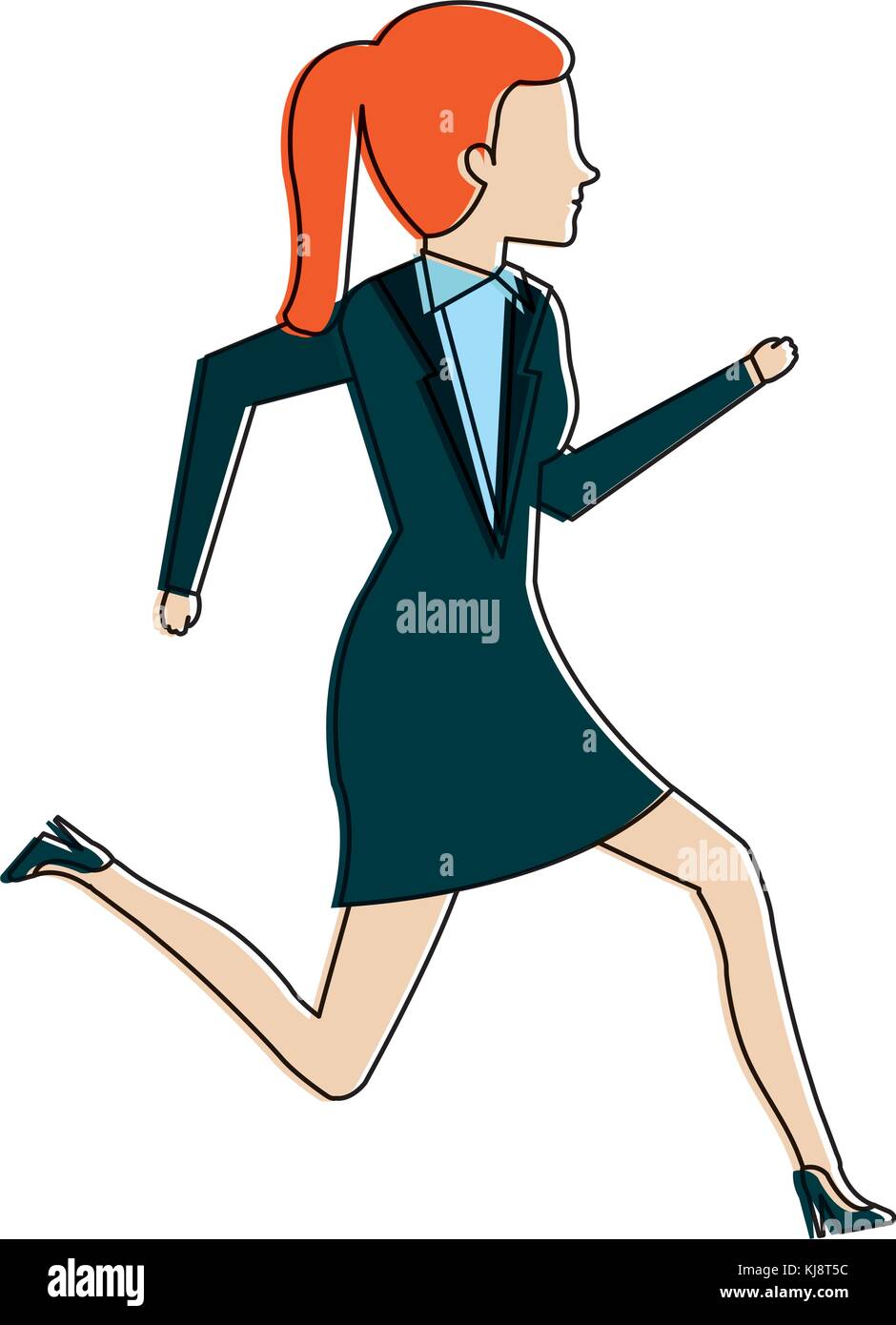 businesswoman running avatar character Stock Vector Image & Art - Alamy