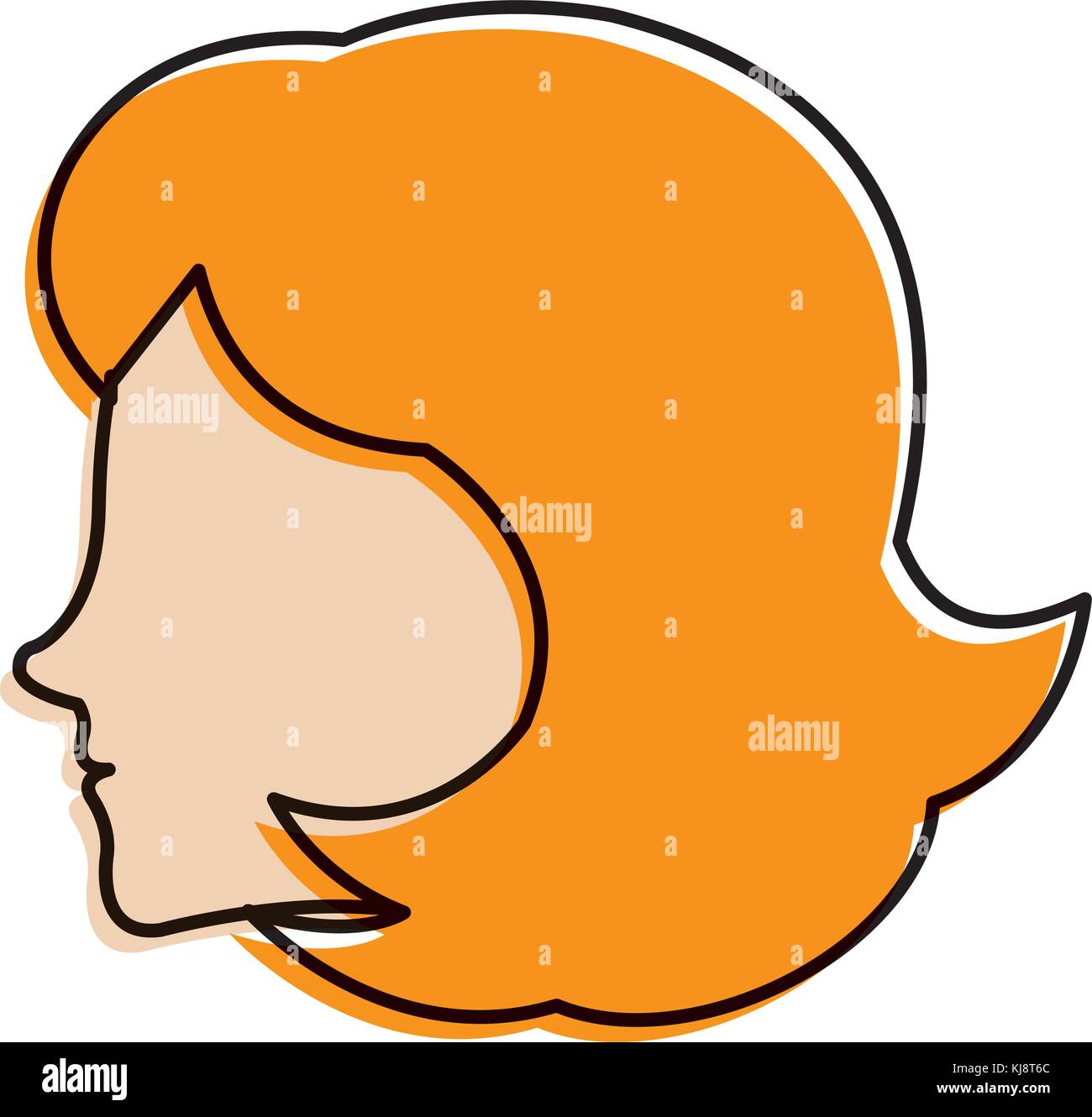 head profile woman avatar character Stock Vector Image & Art - Alamy