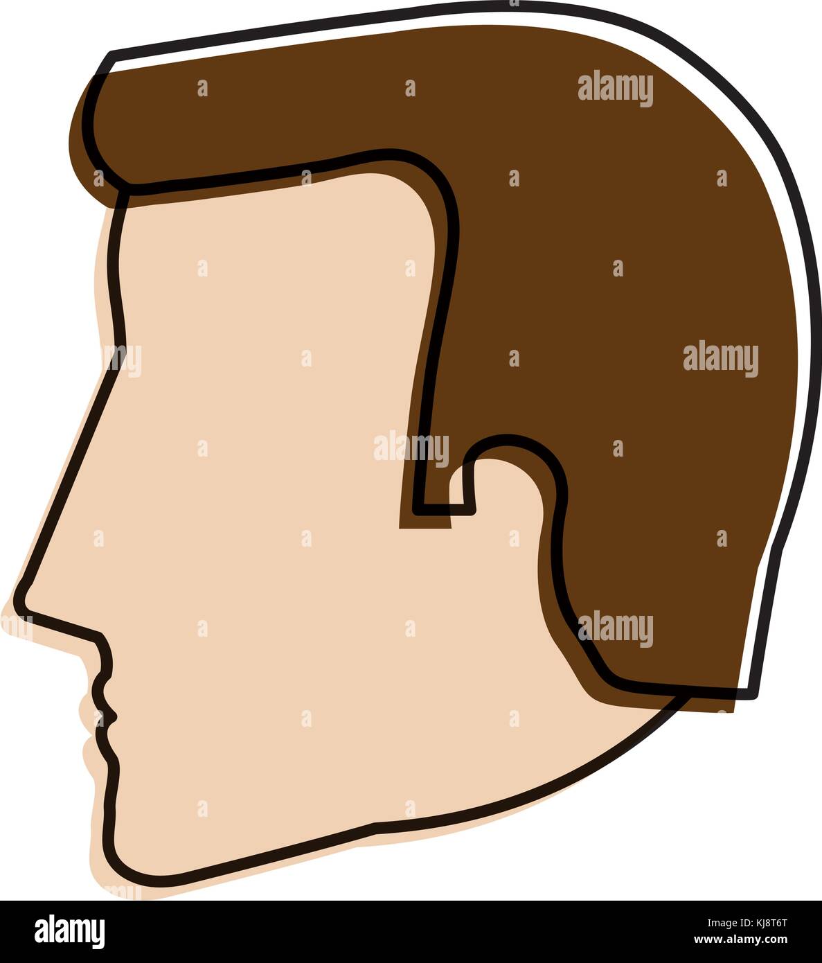head profile man avatar character Stock Vector Image & Art - Alamy
