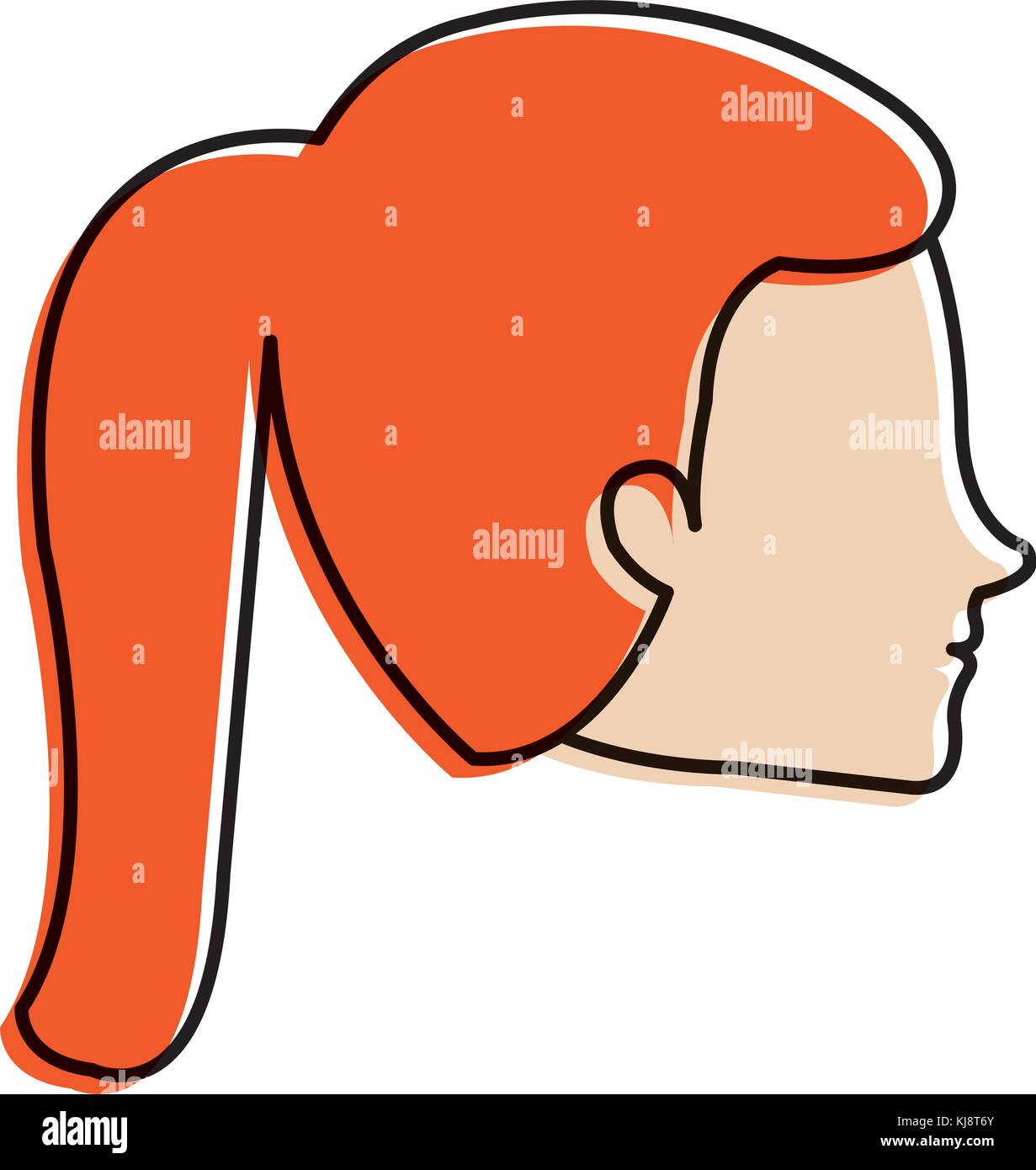 head profile woman avatar character Stock Vector Image & Art - Alamy