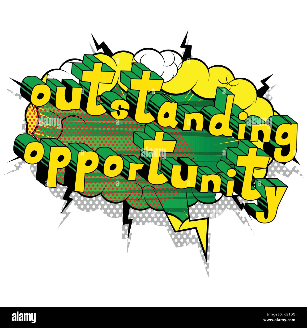 Outstanding Opportunity - Comic book style word on abstract background ...