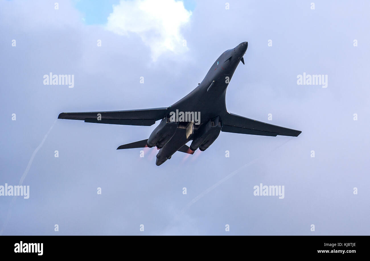 A U .S. Air Force B-l B Lancer assigned to the 37th Expeditionary Bomb ...