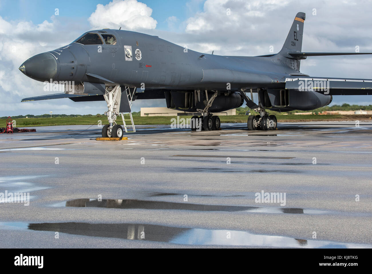 U.S. Air Force B-1B Lancer assigned to the 37th Expeditionary Bomb ...
