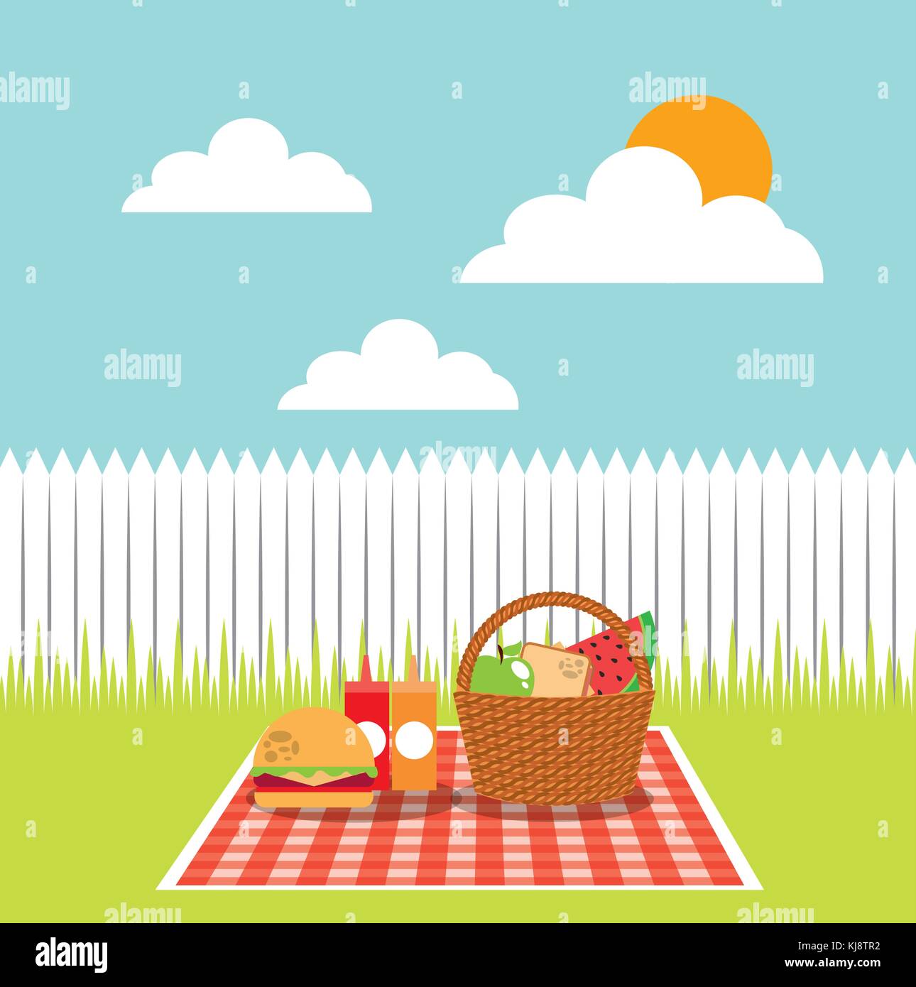 picnic party scene icon Stock Vector Image & Art - Alamy