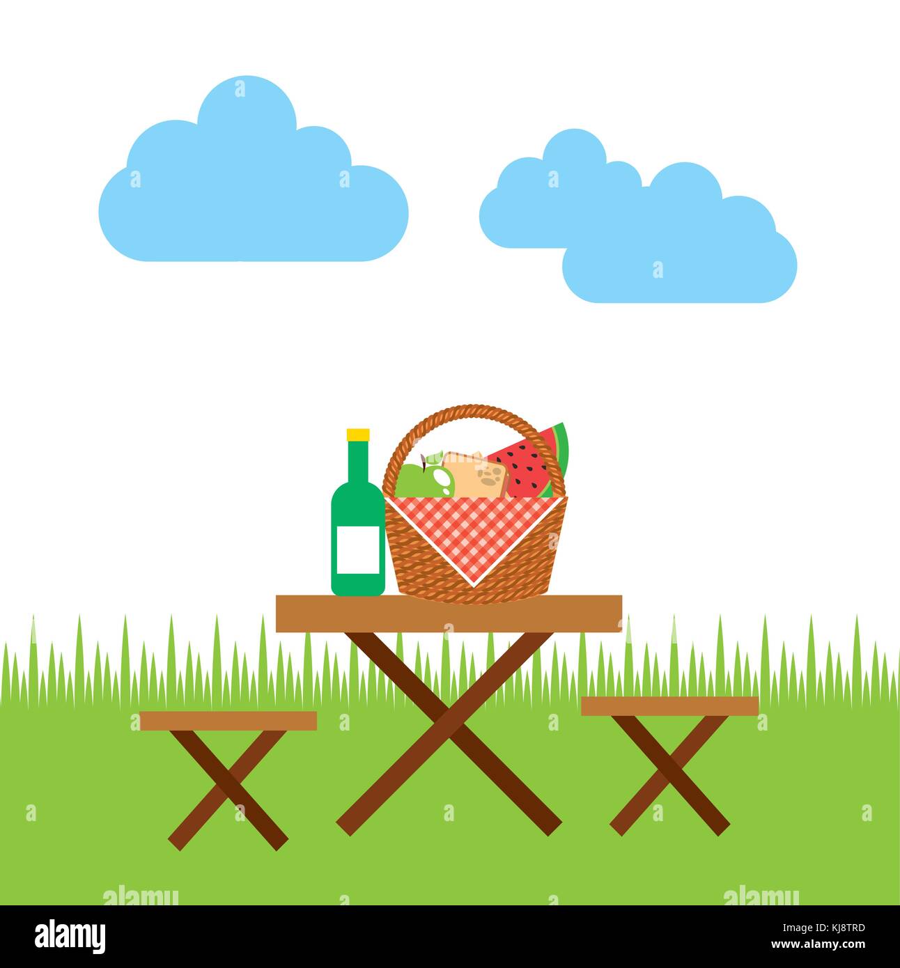 picnic party scene icon Stock Vector Image & Art - Alamy