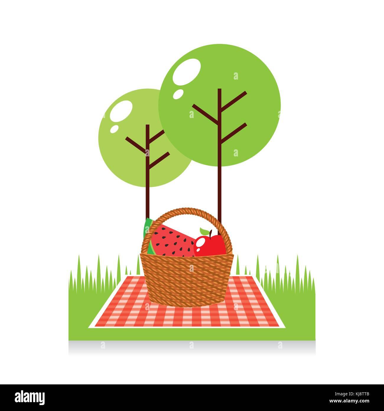 Picnic lunch landscape background Cut Out Stock Images & Pictures - Alamy