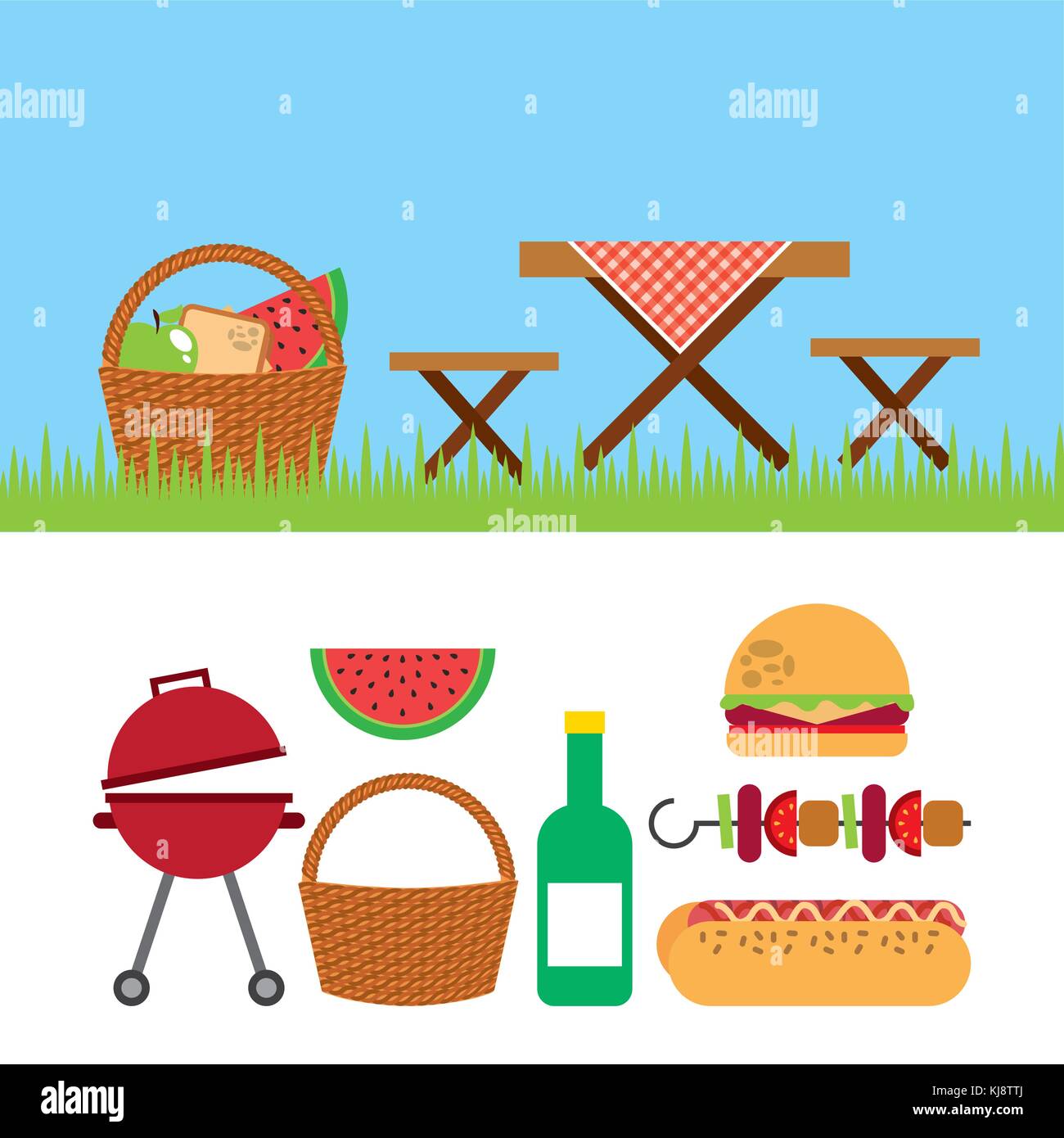 picnic party scene icon Stock Vector Image & Art - Alamy