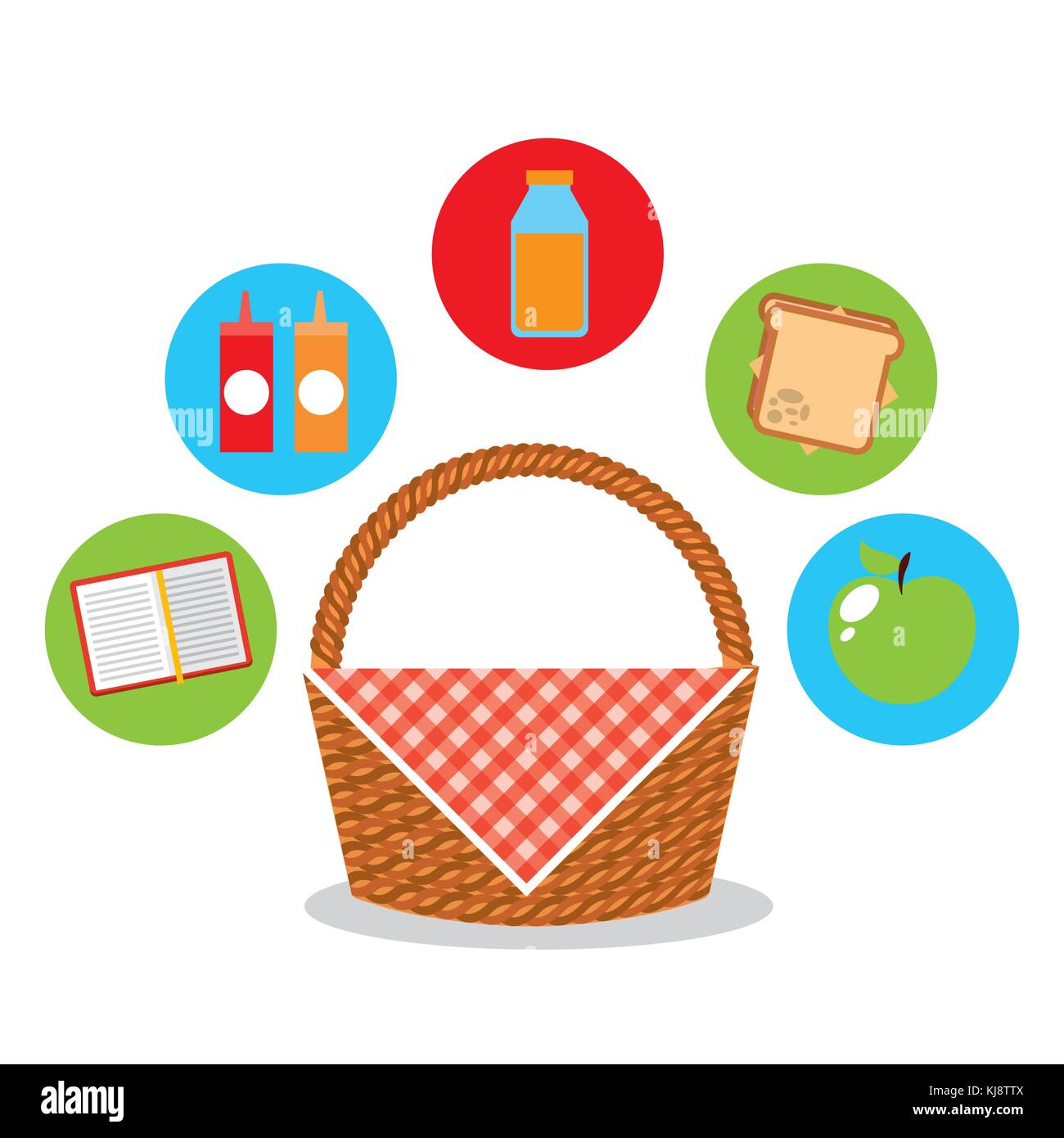 Picnic lunch landscape background Cut Out Stock Images & Pictures - Alamy