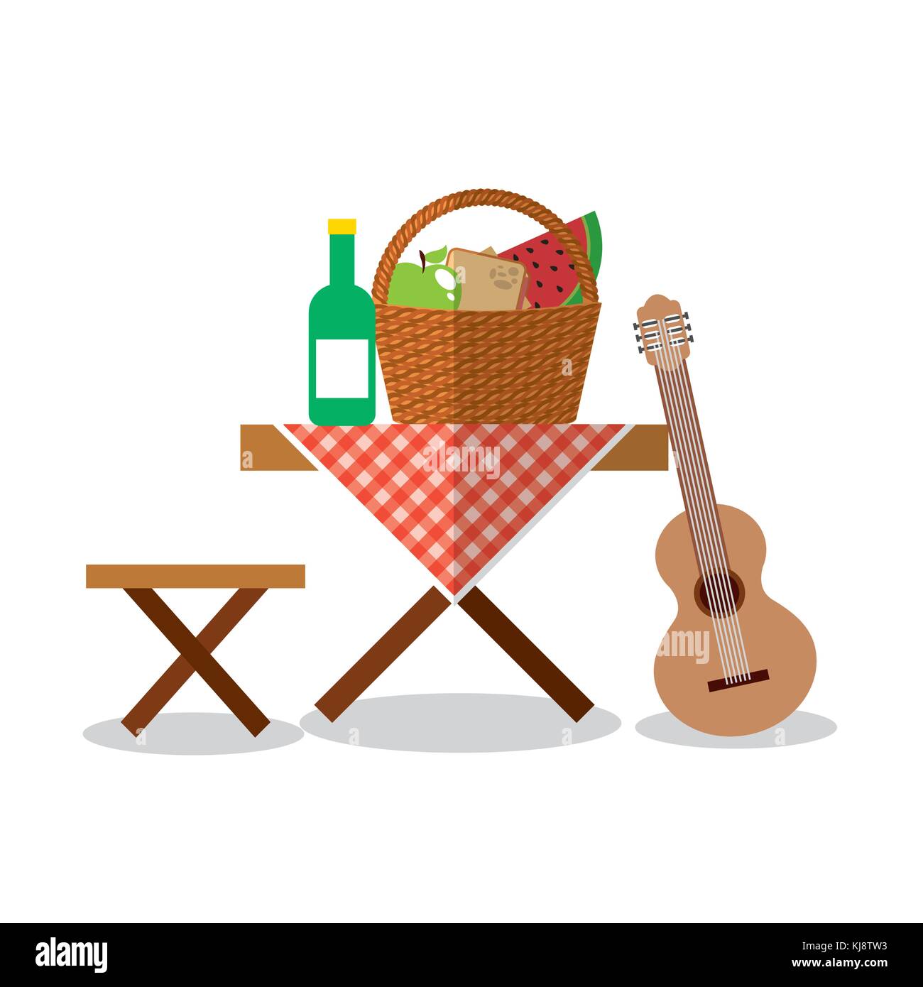 Picnic lunch landscape background Cut Out Stock Images & Pictures - Alamy