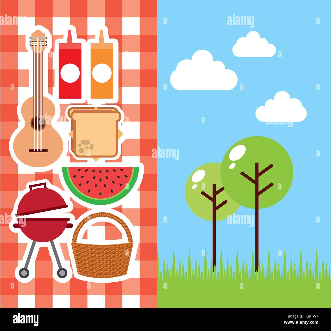 picnic party scene icon Stock Vector Image & Art - Alamy