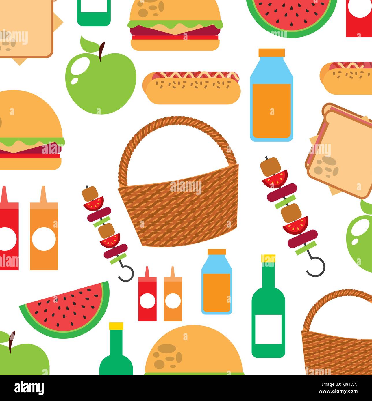 picnic party scene icon Stock Vector Image & Art - Alamy