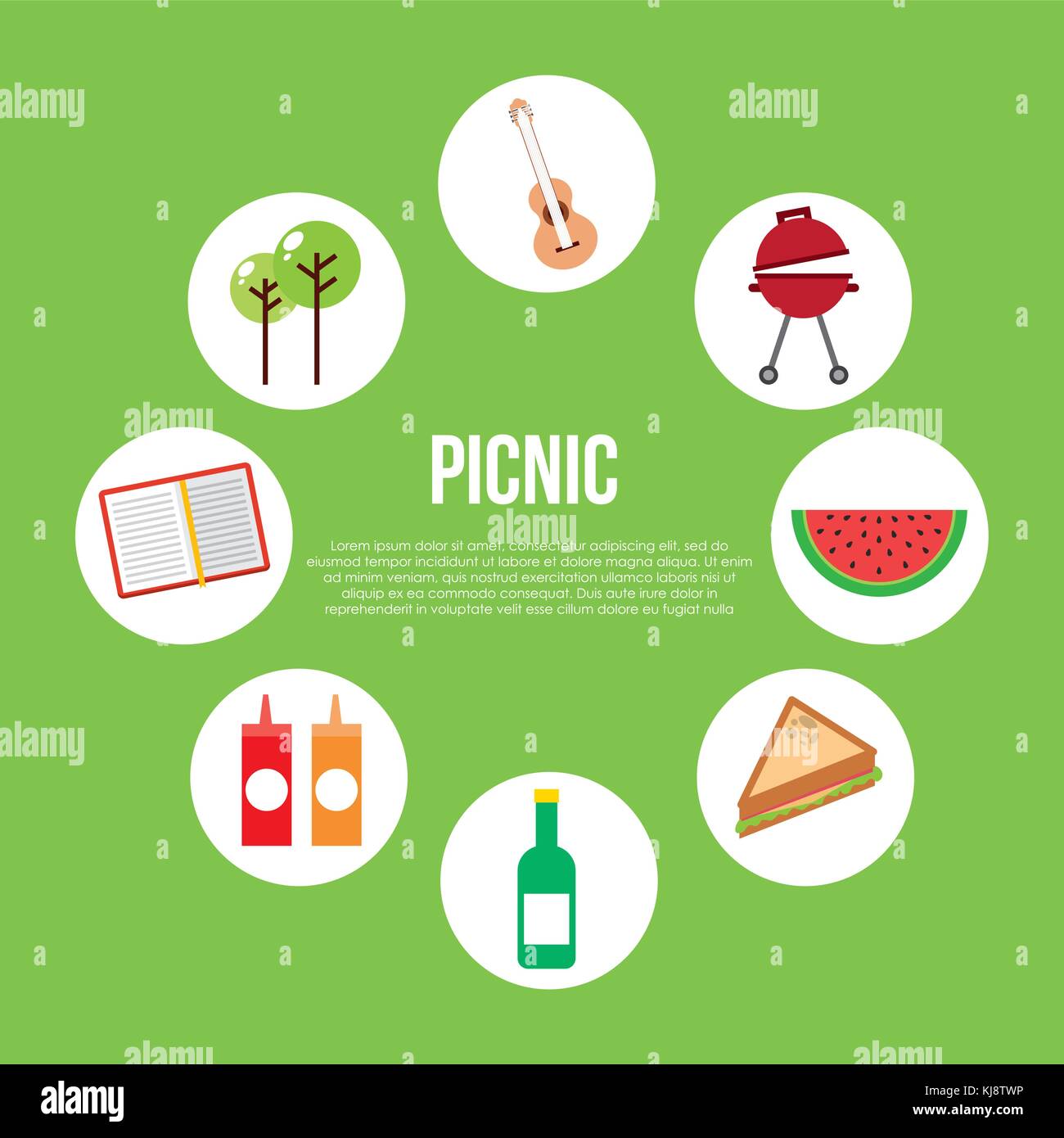 picnic party scene icon Stock Vector Image & Art - Alamy