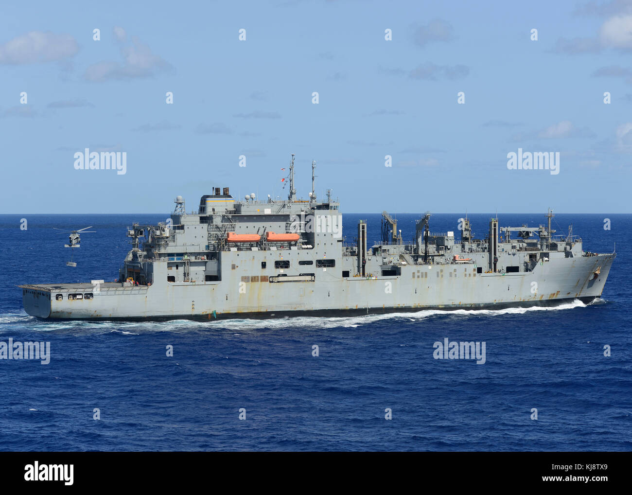 An MH-60S Sea Hawk helicopter assigned to the “Eightballers” of ...