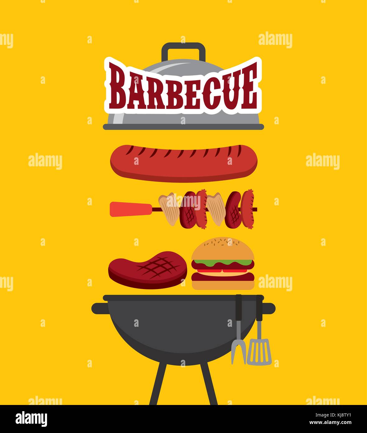 Barbecue sausage stick Stock Vector Images - Alamy