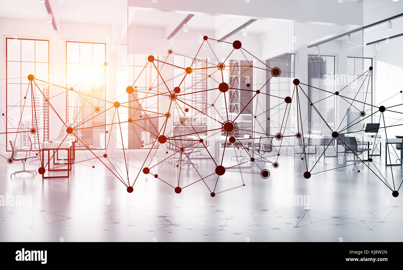 Networking and wireless connection as concept for effective modern ...