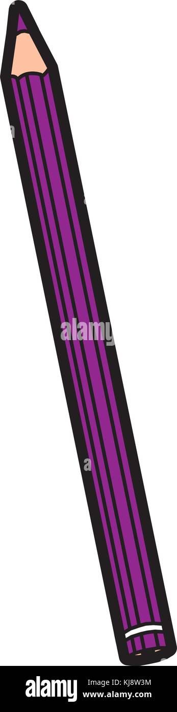 cute purple pencil cartoon Stock Vector Image & Art - Alamy