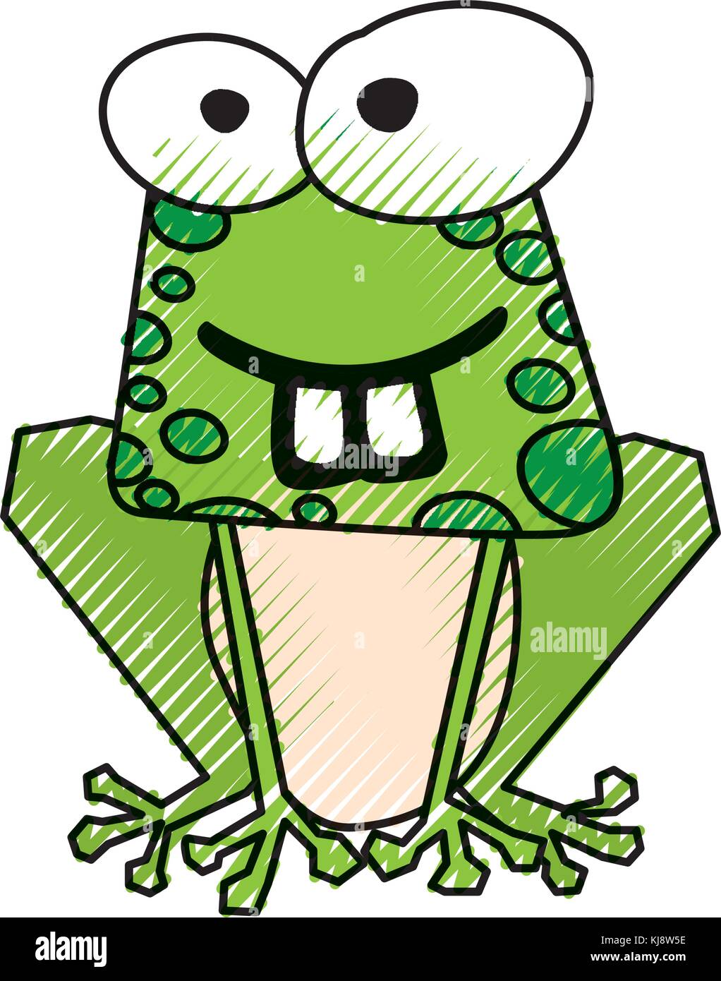 scribble funny toad cartoon Stock Vector Image & Art - Alamy