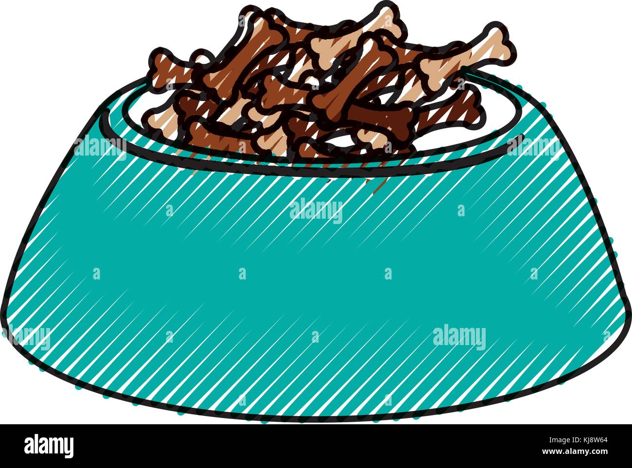 Dry dog food in Stock Vector Images - Alamy