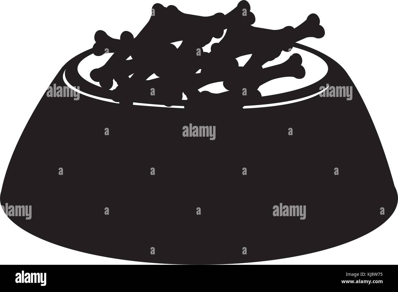 Dry dog food in Stock Vector Images - Alamy