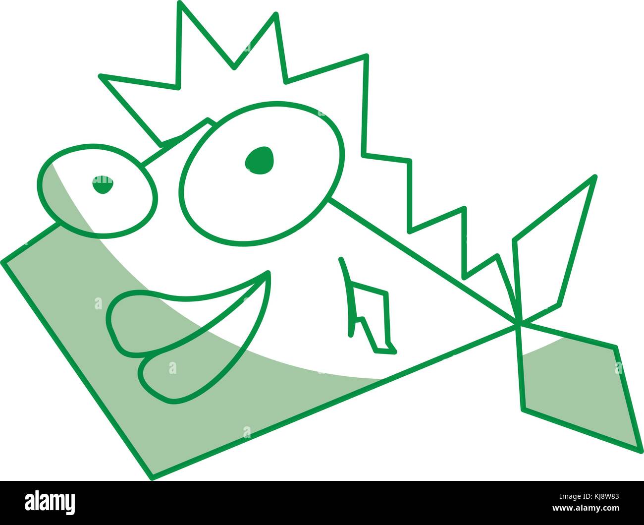 shadow funny fish cartoon Stock Vector Image & Art - Alamy