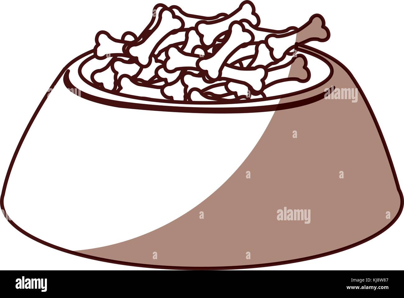 Dry dog food in Stock Vector Images - Alamy