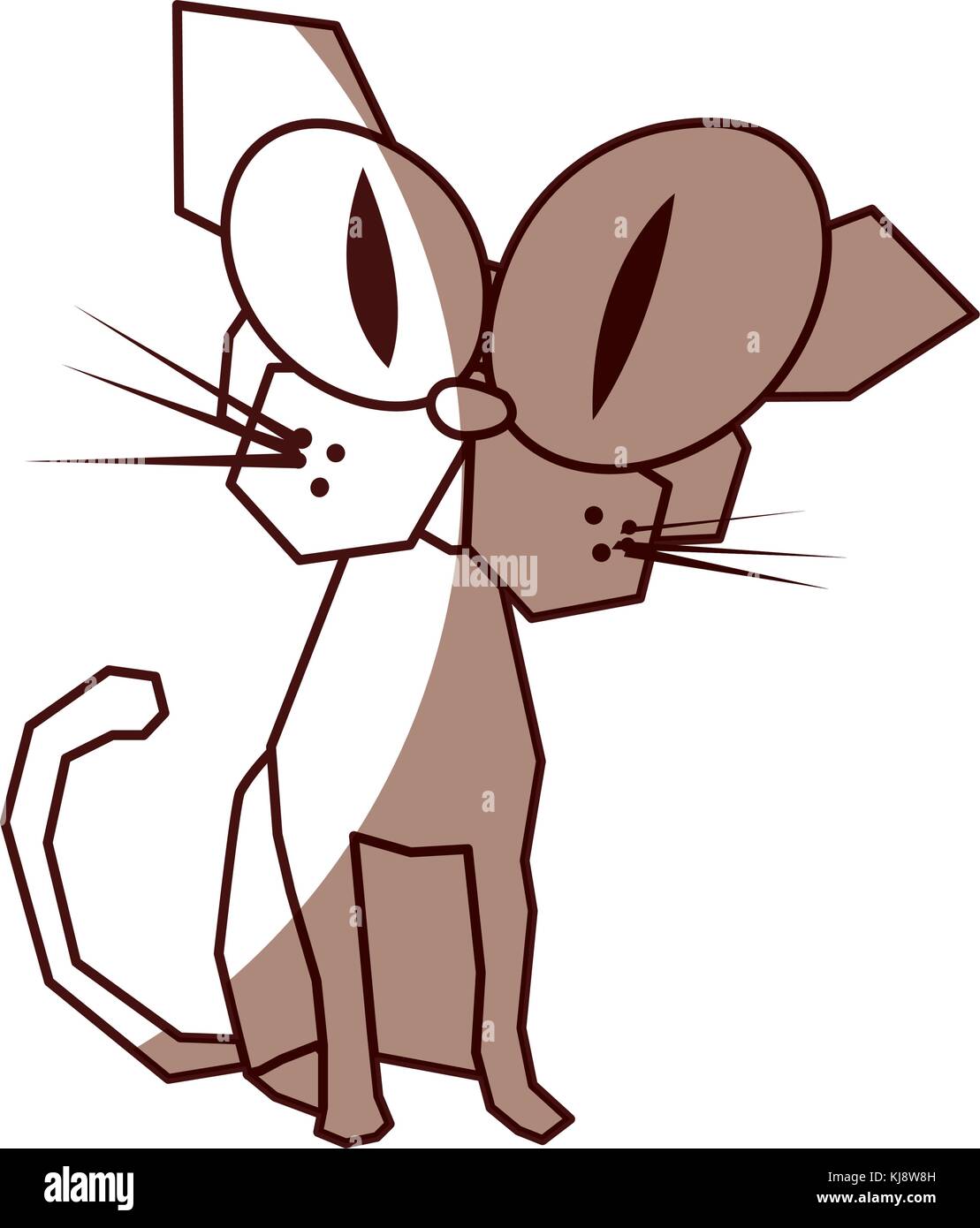 shadow brown funny cat Stock Vector Image & Art - Alamy