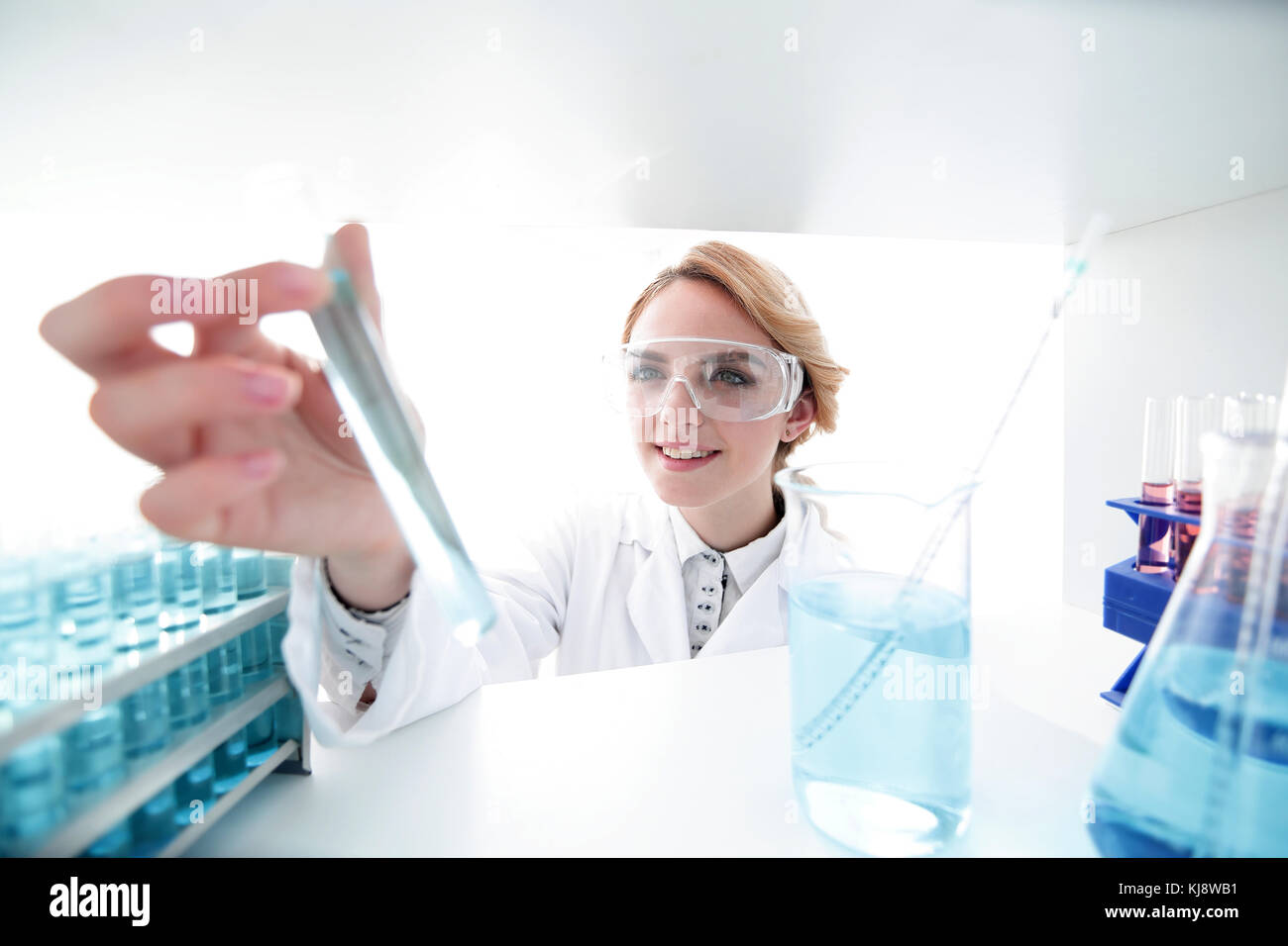 closeup.portrait of doctor biologist in the lab Stock Photo - Alamy