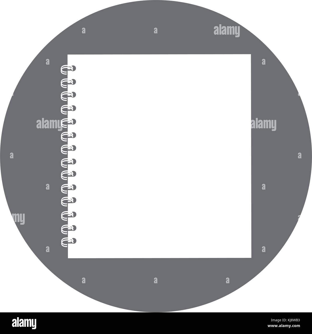 round icon notebook cartoon Stock Vector Image & Art - Alamy