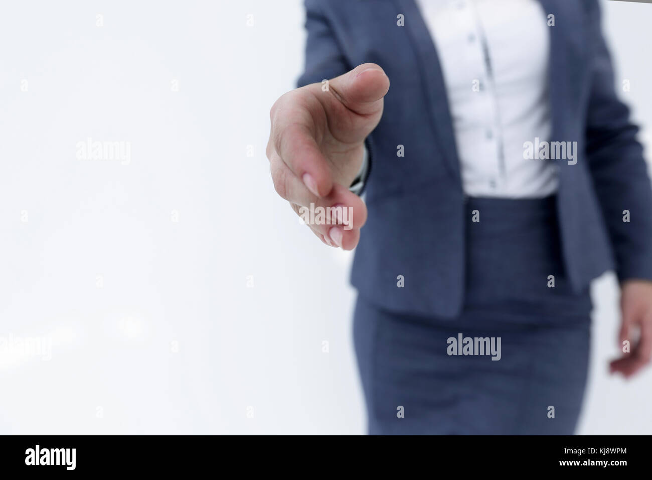 closeup. business woman stretching hand for handshake Stock Photo - Alamy
